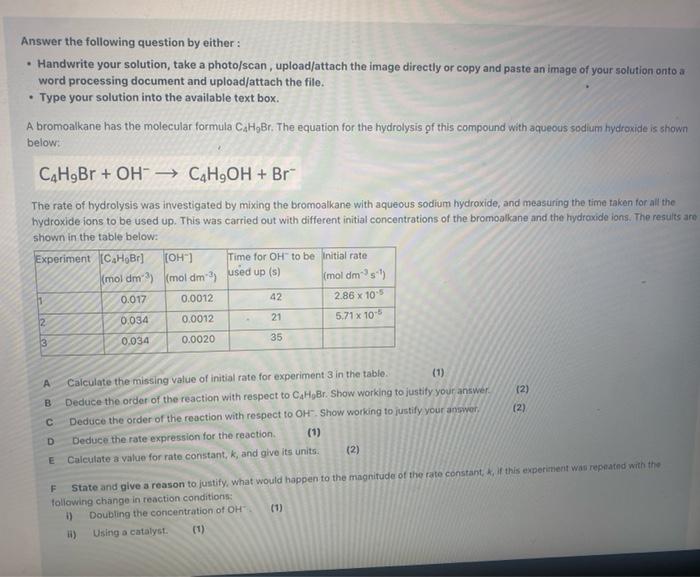 Solved Answer the following question by either: • Handwrite | Chegg.com