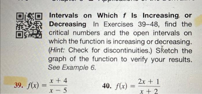 Solved Intervals on Which f Is Increasing, or Decreasing In | Chegg.com