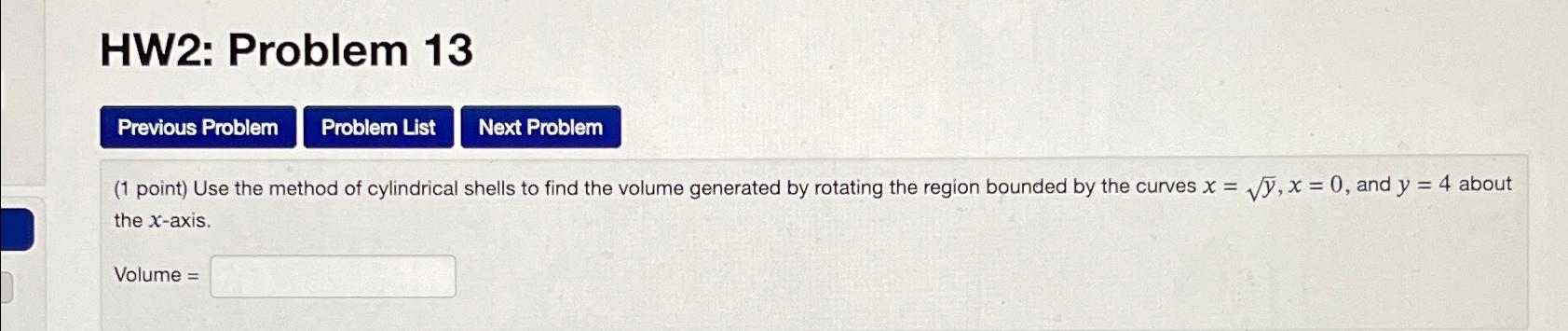 Solved HW2: Problem 13(1 ﻿point) ﻿Use the method of | Chegg.com
