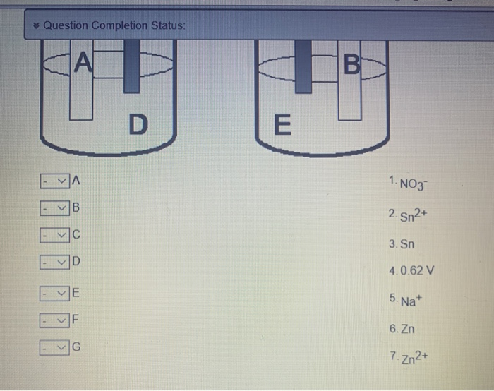 Solved Question 9 A galvanic cell is constructed with a | Chegg.com