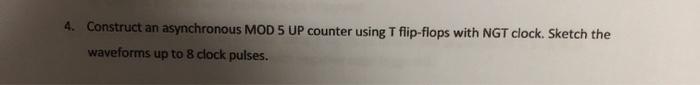 Solved 3. Construct a synchronous up counter MOD 9 using | Chegg.com