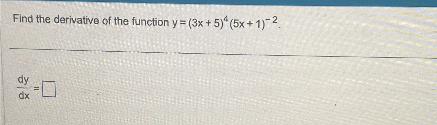 Solved Find the derivative of the function | Chegg.com