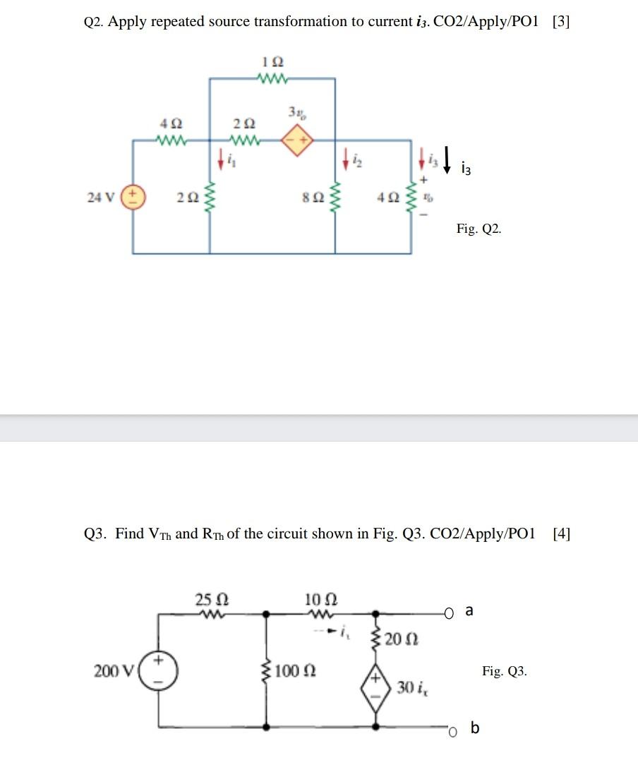 Solved Q2. Apply repeated source transformation to current | Chegg.com