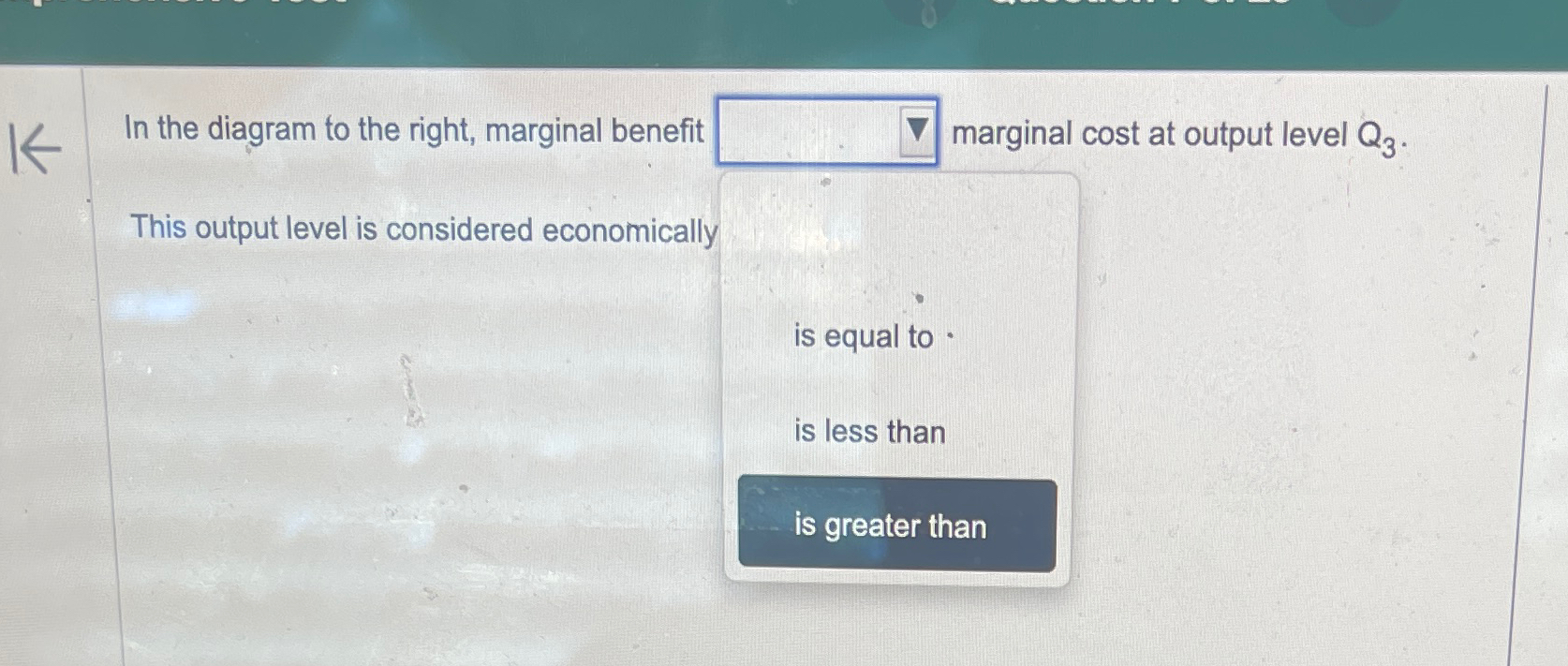 Solved In the diagram to the right, marginal benefit | Chegg.com