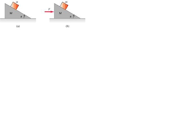 Solved A wedge with mass M rests on a frictionless | Chegg.com