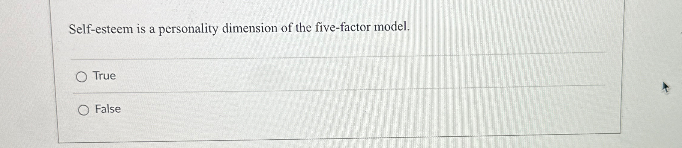 Solved Self-esteem is a personality dimension of the | Chegg.com