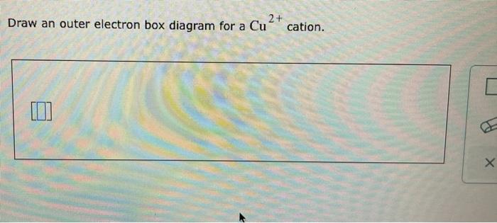 Solved 2+ Draw an outer electron box diagram for a Cu | Chegg.com