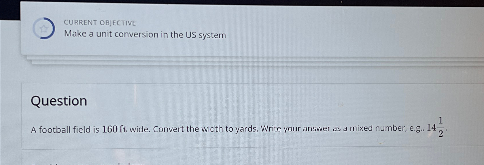 Solved CURRENT OBJECTIVEMake a unit conversion in the US | Chegg.com