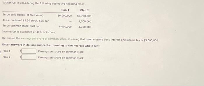 Solved Vatican Co. is considering the following alternative | Chegg.com