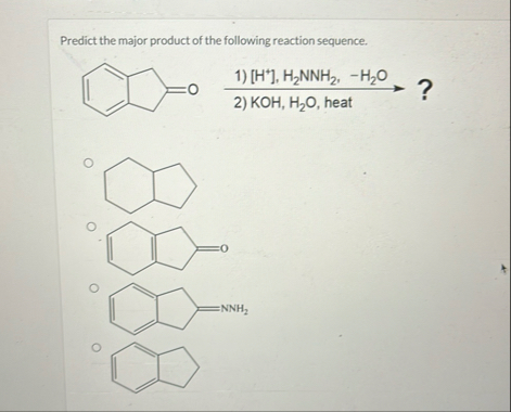 Predict the major product of the following reaction | Chegg.com