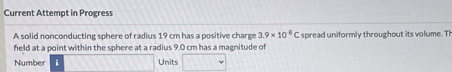 Solved Current Attempt in ProgressA solid nonconducting | Chegg.com