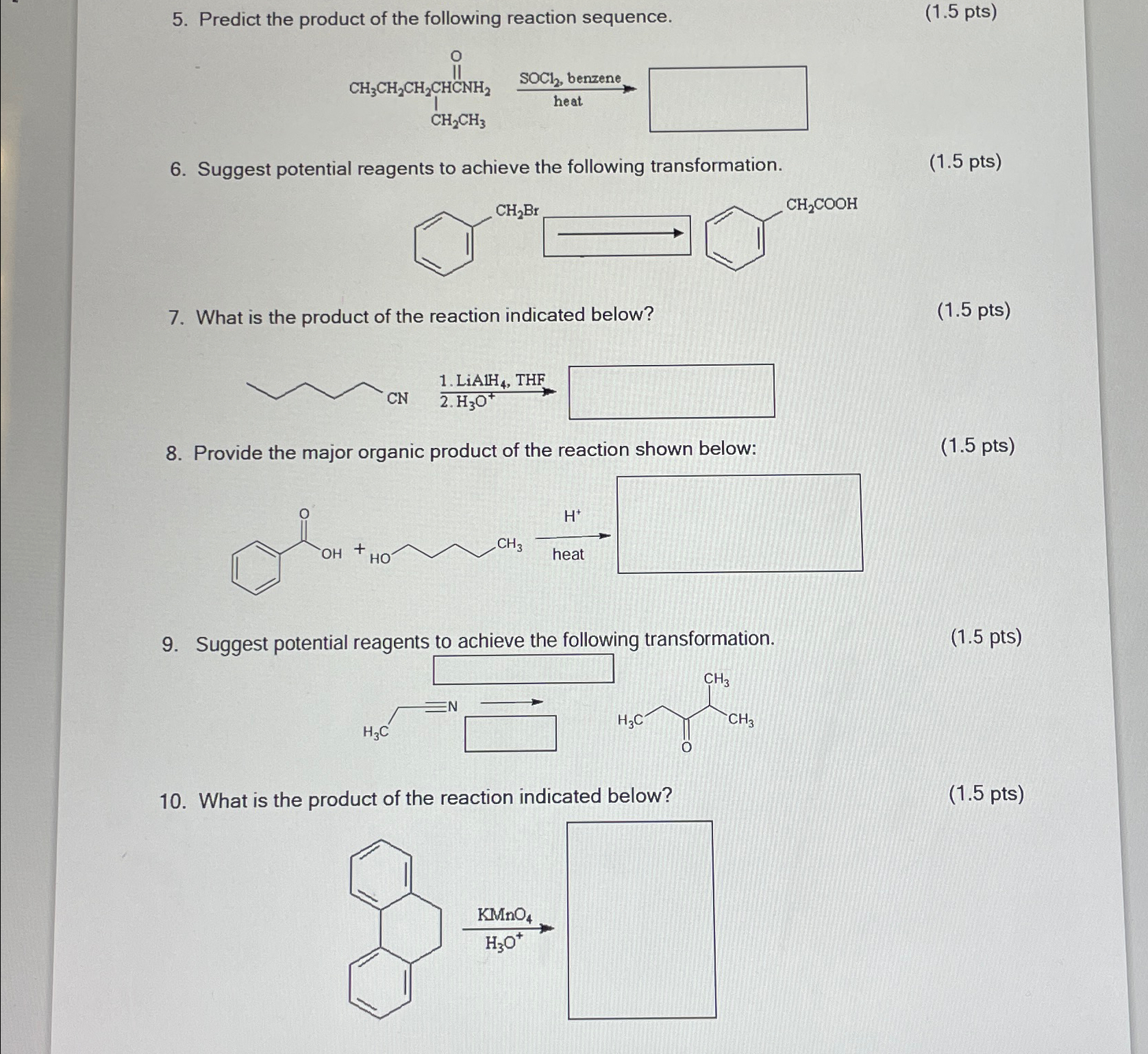 Solved Predict the product of the following reaction | Chegg.com