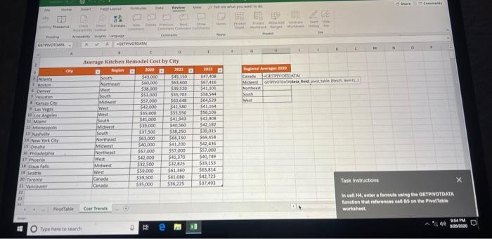 need help finding correct formual to enter in cell h4 | Chegg.com