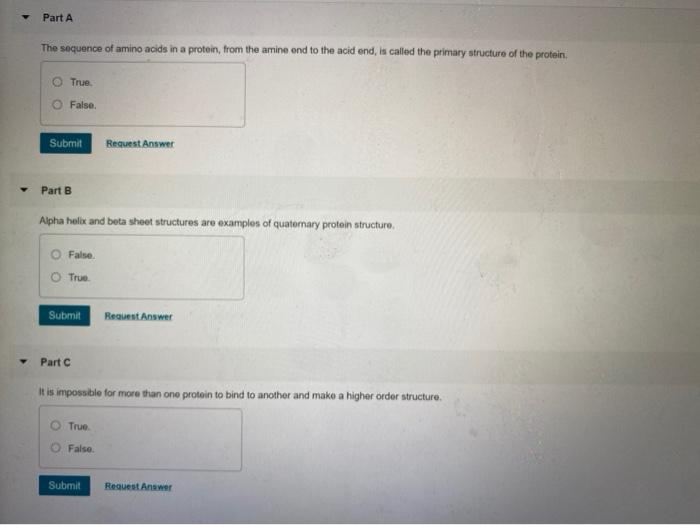 Solved Part A Indicate whether each statement is true or | Chegg.com