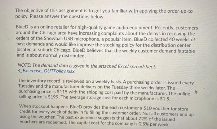 The objective of this assignment is to get you | Chegg.com
