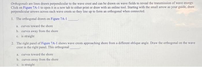 Solved Orthogonals are lines drawn perpendicular to the wave | Chegg.com