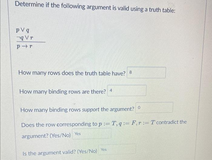 Solved Determine if the following argument is valid using a | Chegg.com