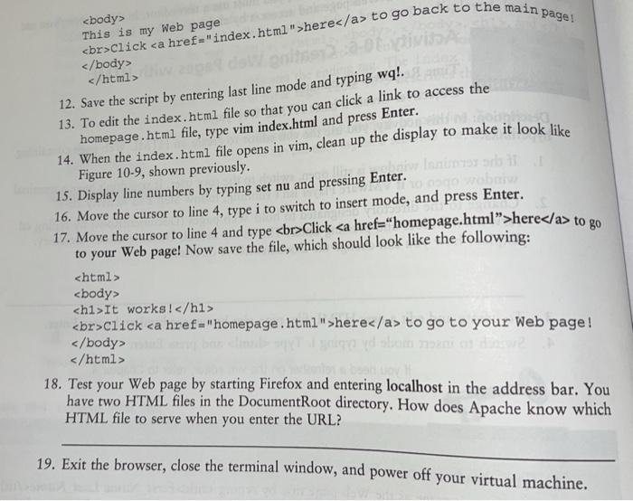 Solved Enter ACTIVITY Activity 10-6: Creating Web Pages with | Chegg.com