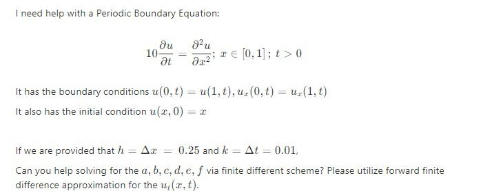 Solved Topic: Finite difference scheme | Chegg.com