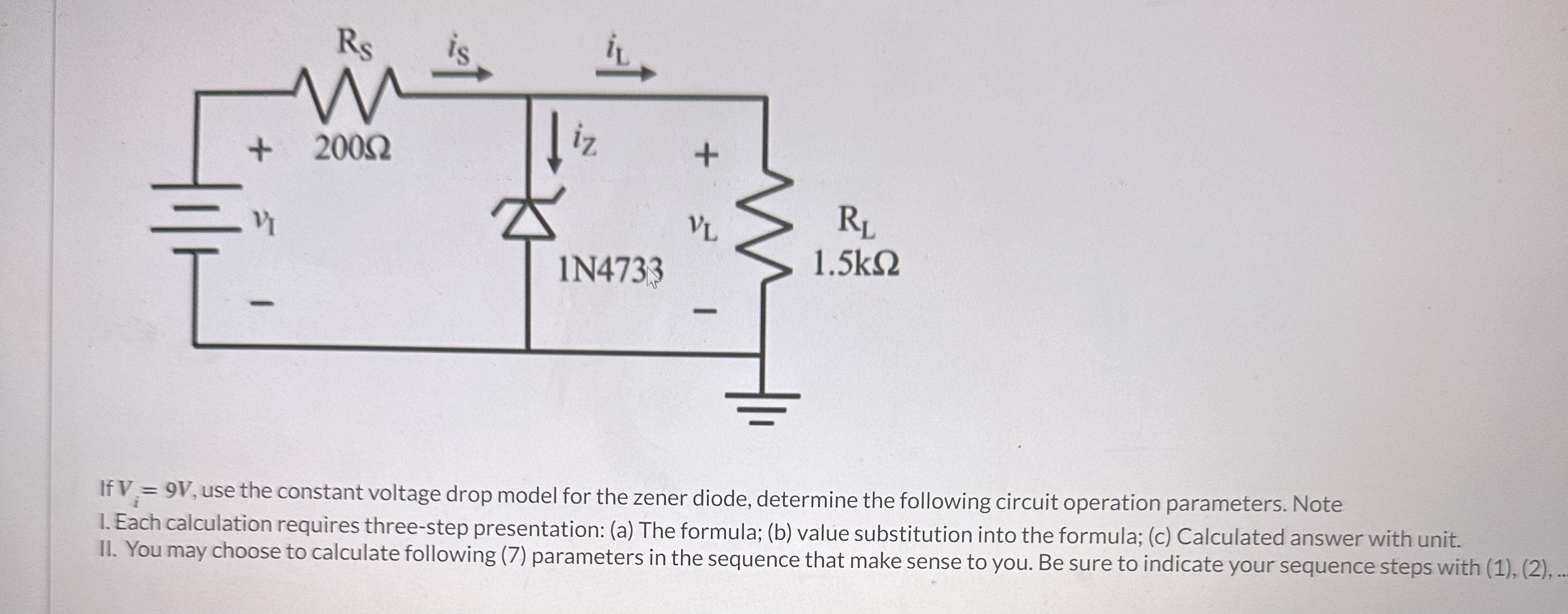Solved If Vi=9V, ﻿use the constant voltage drop model for | Chegg.com