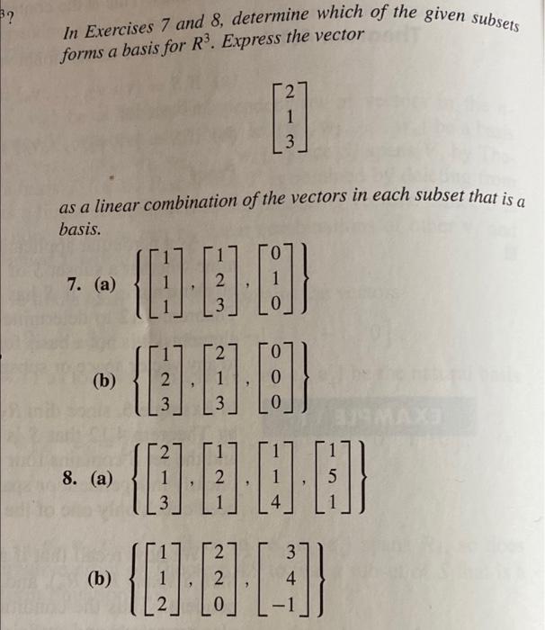 Solved B? In Exercises 7 and 8, determine which of the given | Chegg.com