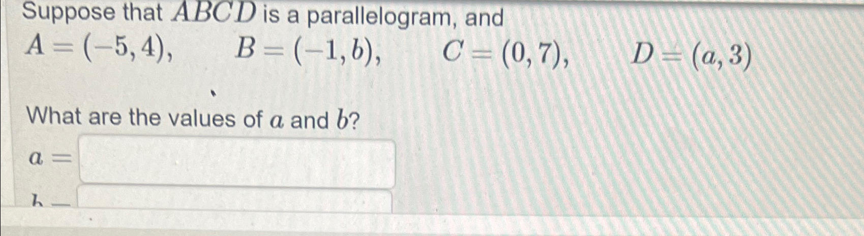 Solved Suppose that ABCD is a parallelogram, | Chegg.com