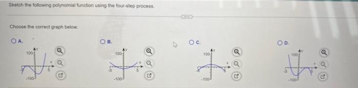 Solved Sketch the following polynomial function using the | Chegg.com