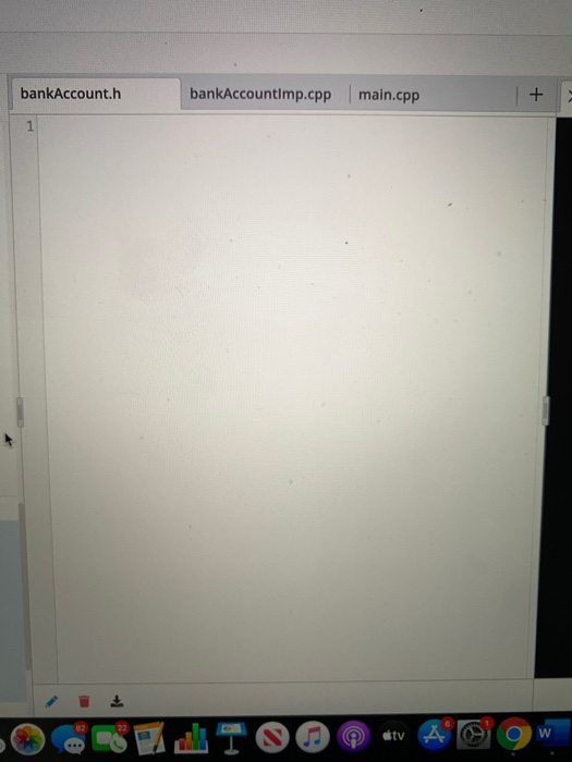 Solved Define the class bankAccount to implement the basic | Chegg.com