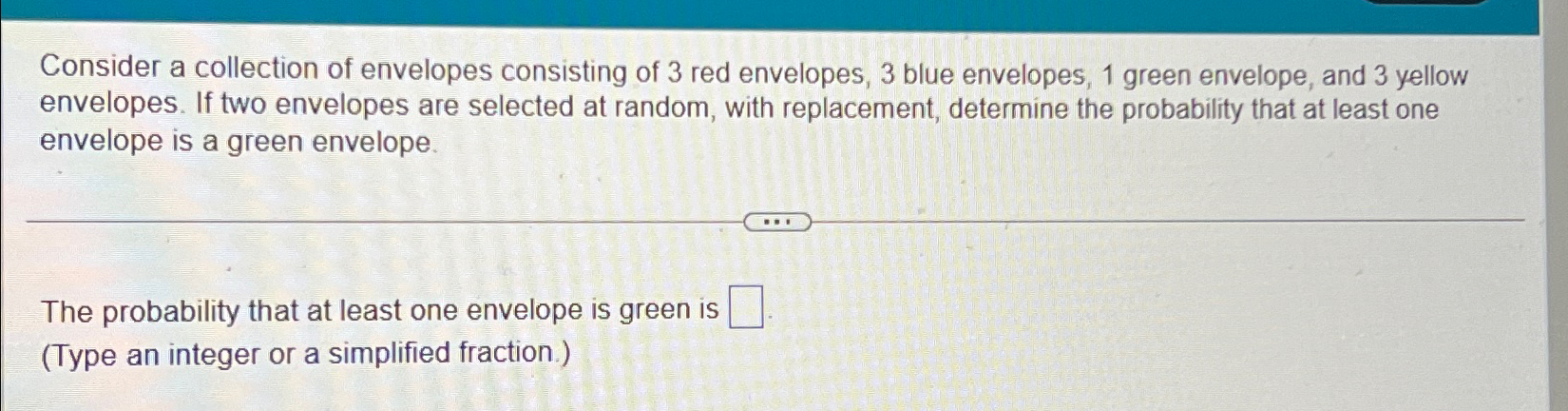 Solved Consider a collection of envelopes consisting of 3 | Chegg.com