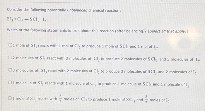 Solved Consider the following potentially unbalanced | Chegg.com