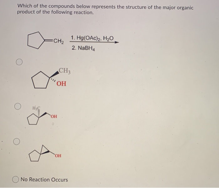 Solved Which of the compounds below represents the structure | Chegg.com