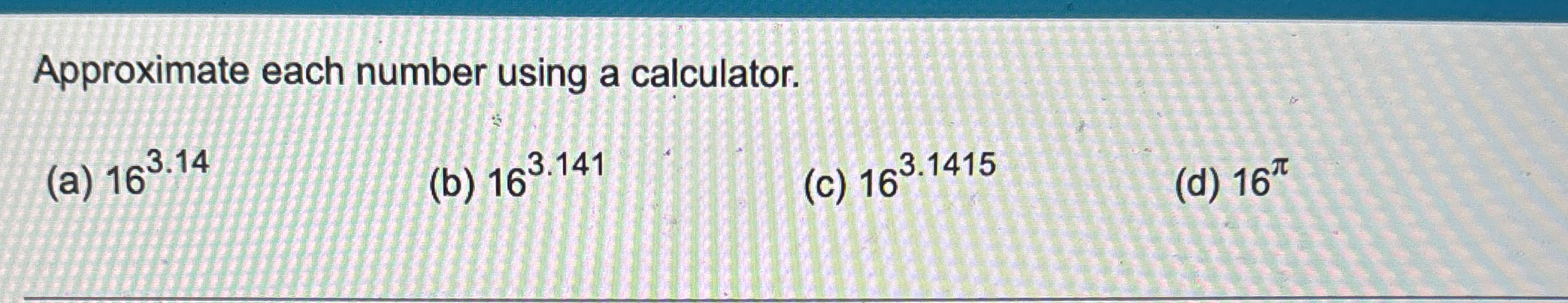 Solved Approximate each number using a | Chegg.com