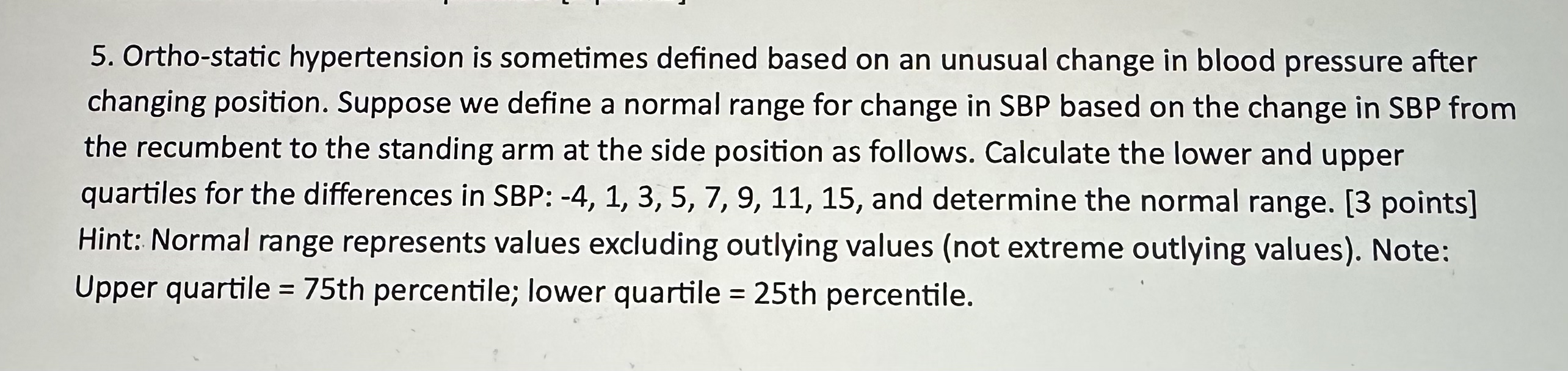 Solved Ortho-static hypertension is sometimes defined based | Chegg.com
