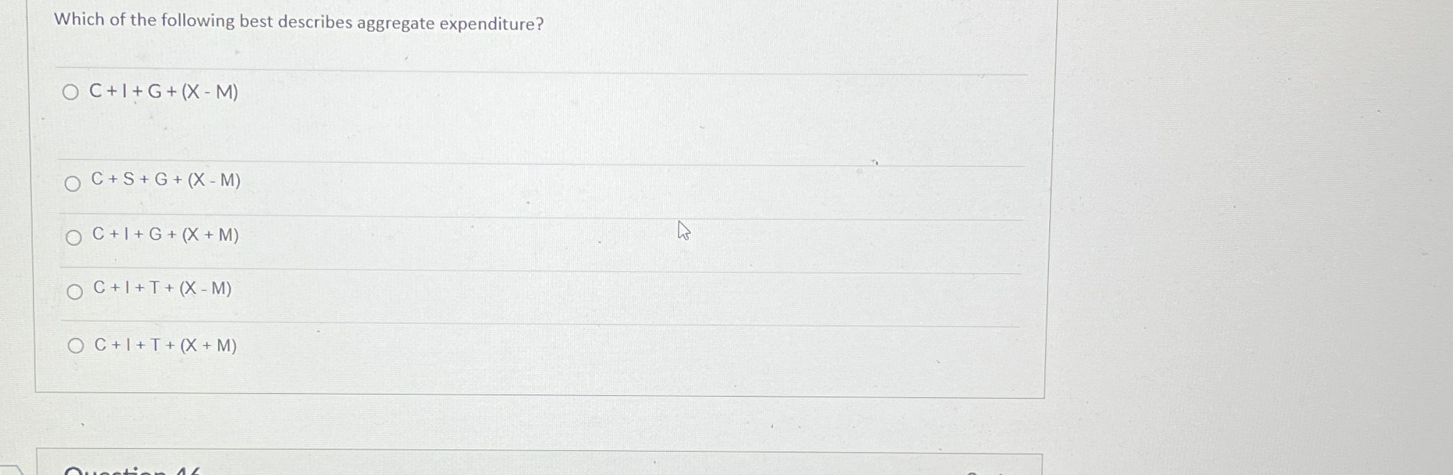 Solved Which of the following best describes aggregate | Chegg.com
