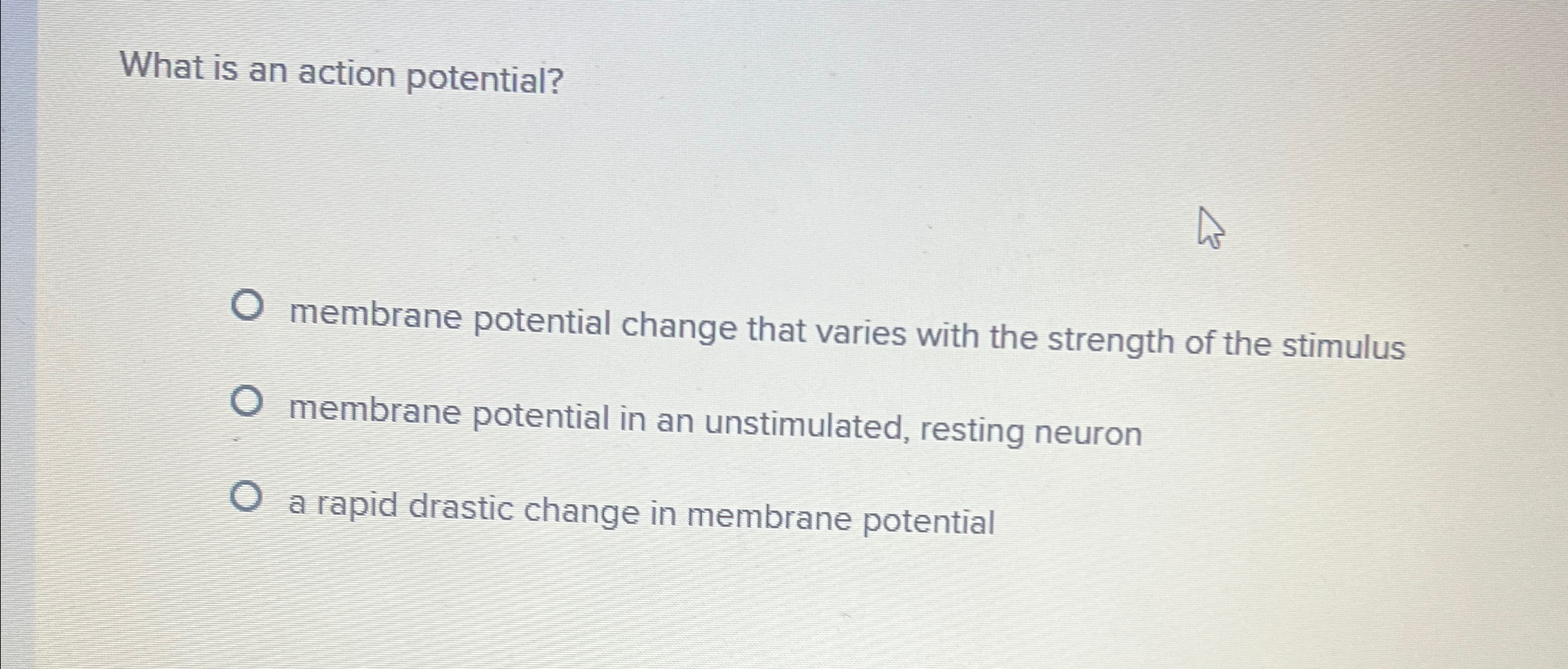 Solved What is an action potential?membrane potential change | Chegg.com