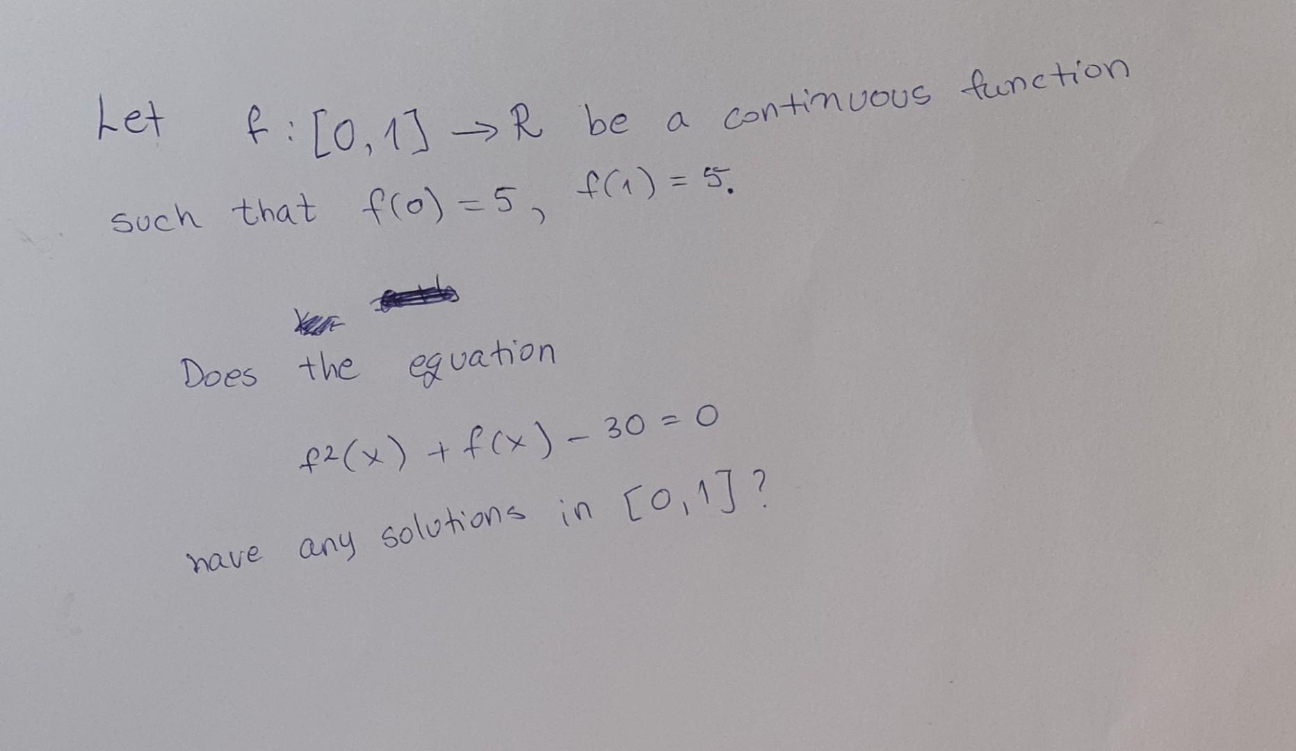 Solved Let f : [0, 1] → R be a continuous function such that | Chegg.com