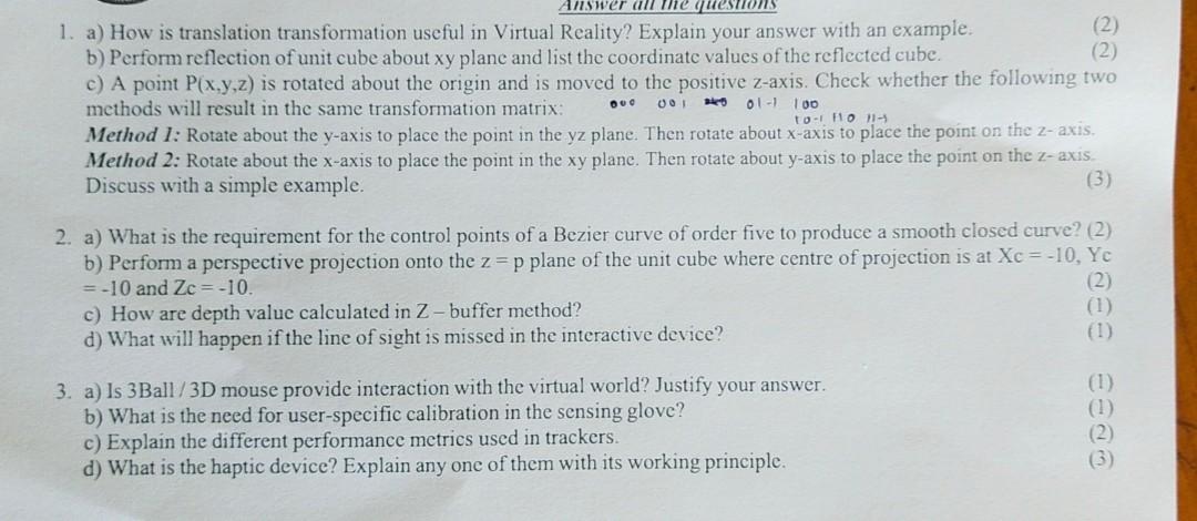 Solved Answer all the questions in the paper with steps also | Chegg.com