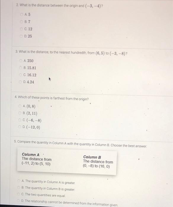 Solved ASSESSMENT QUESTIONS: 1. What is the distance between | Chegg.com