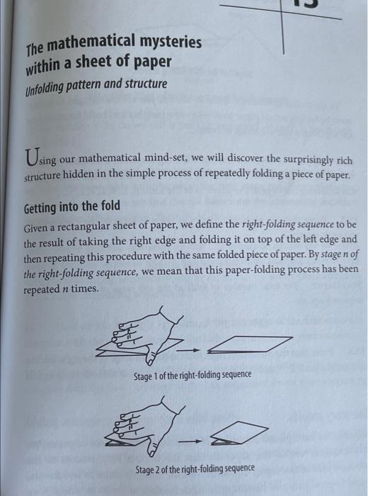 Solved 15.1 Show that the fold sequence, starting from the | Chegg.com