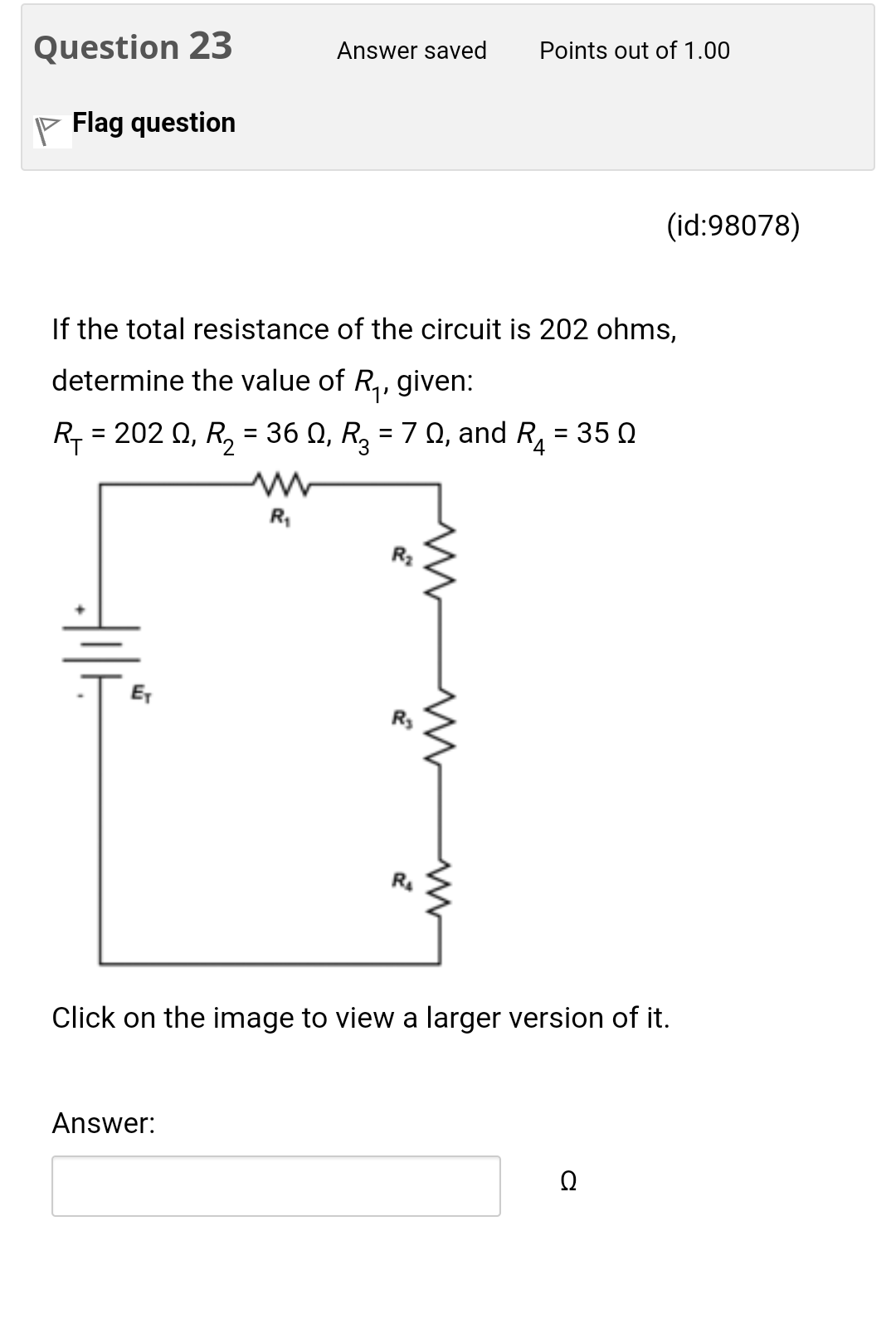 Solved Determine the value of the resistor, R1, given: | Chegg.com