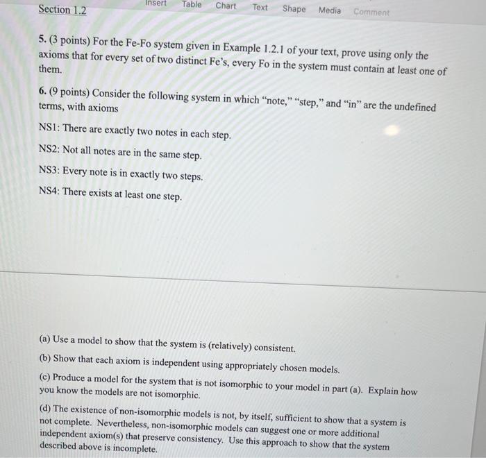 5. (3 points) For the Fe-Fo system given in Example | Chegg.com
