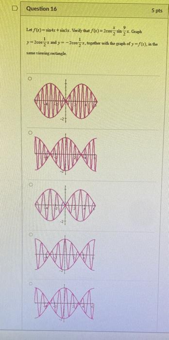 Solved Let f(x)=sin4x+sin5x. Verify that f(x)=2cos2xsin29x. | Chegg.com