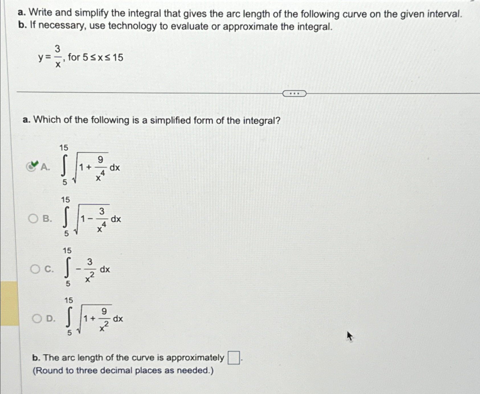 Solved a. ﻿Write and simplify the integral that gives the | Chegg.com