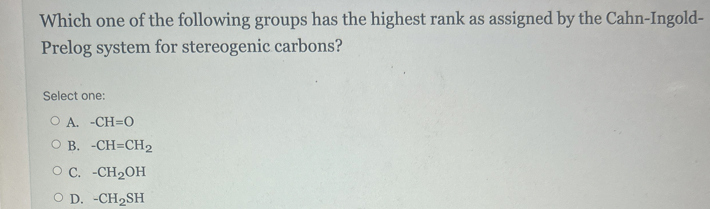 Solved Which one of the following groups has the highest | Chegg.com