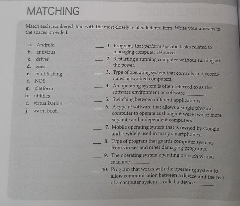 Solved MULTIPLE CHOICE Circle the correct answer 1. What | Chegg.com