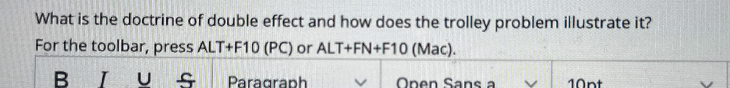 Solved What is the doctrine of double effect and how does | Chegg.com