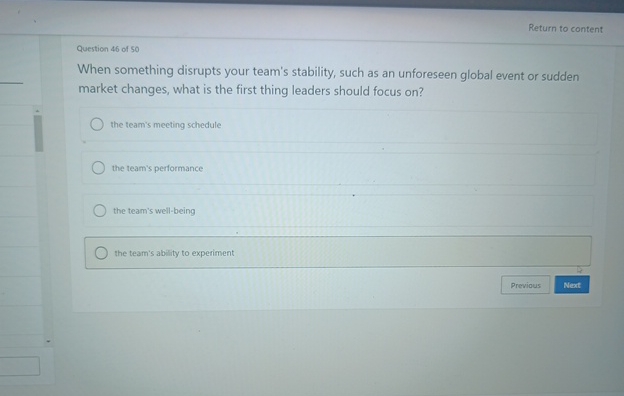 Solved Return to contentQuestion 46 ﻿of 50When something | Chegg.com