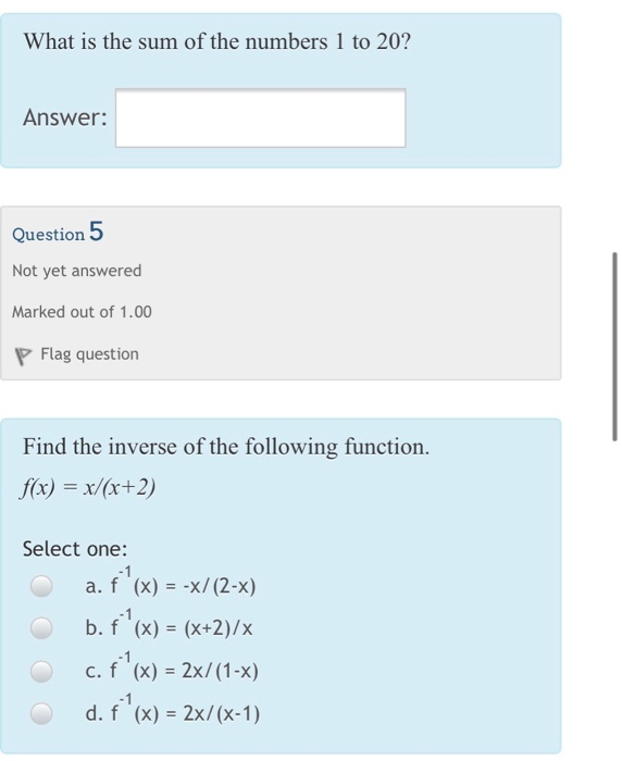 Solved What is the sum of the numbers 1 to 20? Answer: | Chegg.com