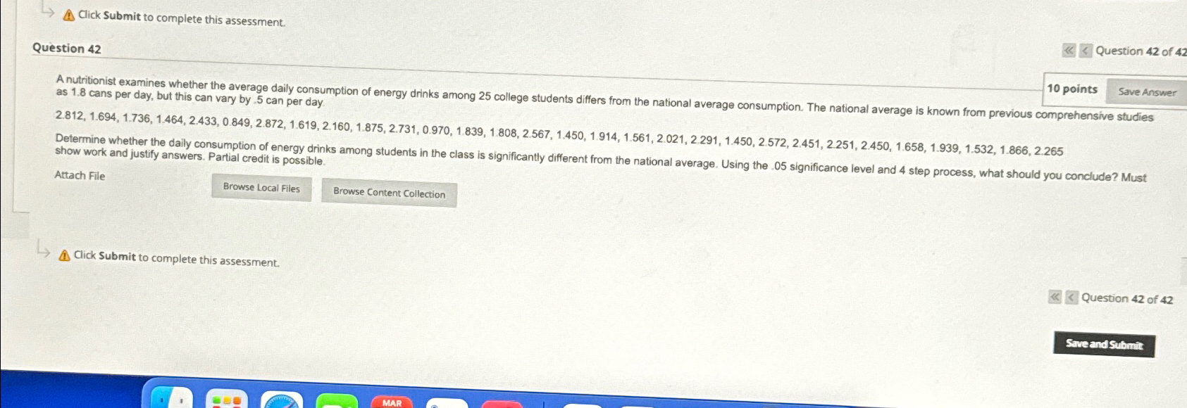 Solved Click Submit to complete this assessment.Question | Chegg.com