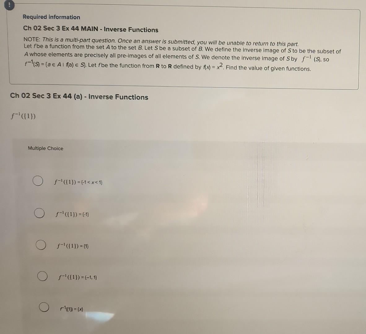 Solved Required information Ch 02 Sec 3 Ex 44 MAIN - Inverse | Chegg.com